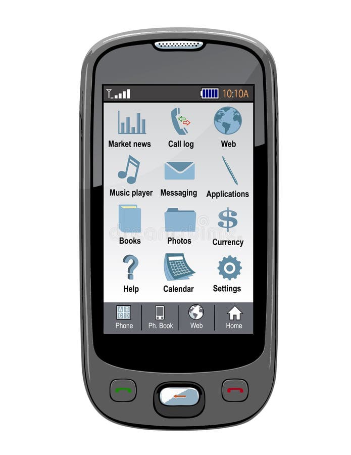 Vector Cell Phone / PDA / Blackberry Editorial Image - Illustration of ...
