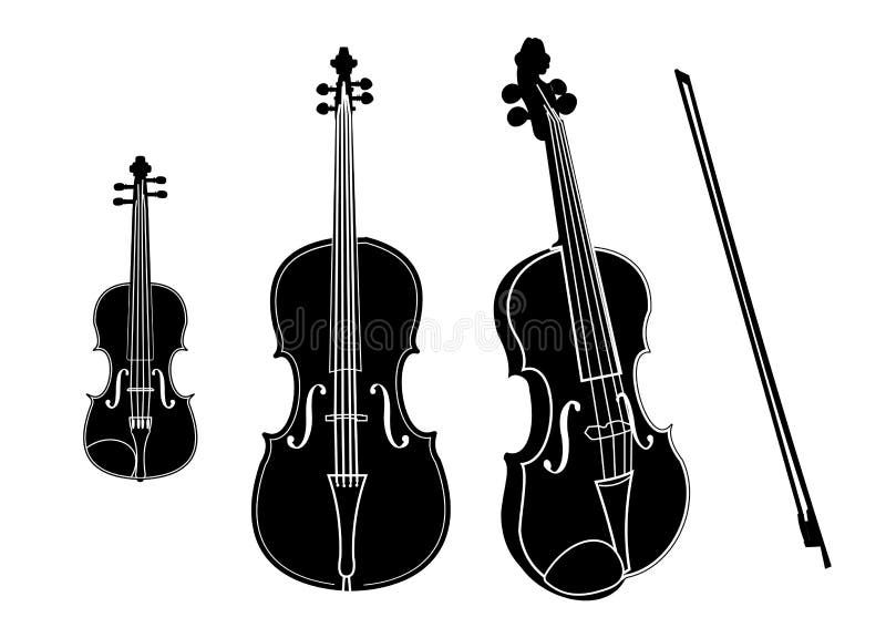 Silhouette String Quartet Stock Illustrations – 14 Silhouette String ...