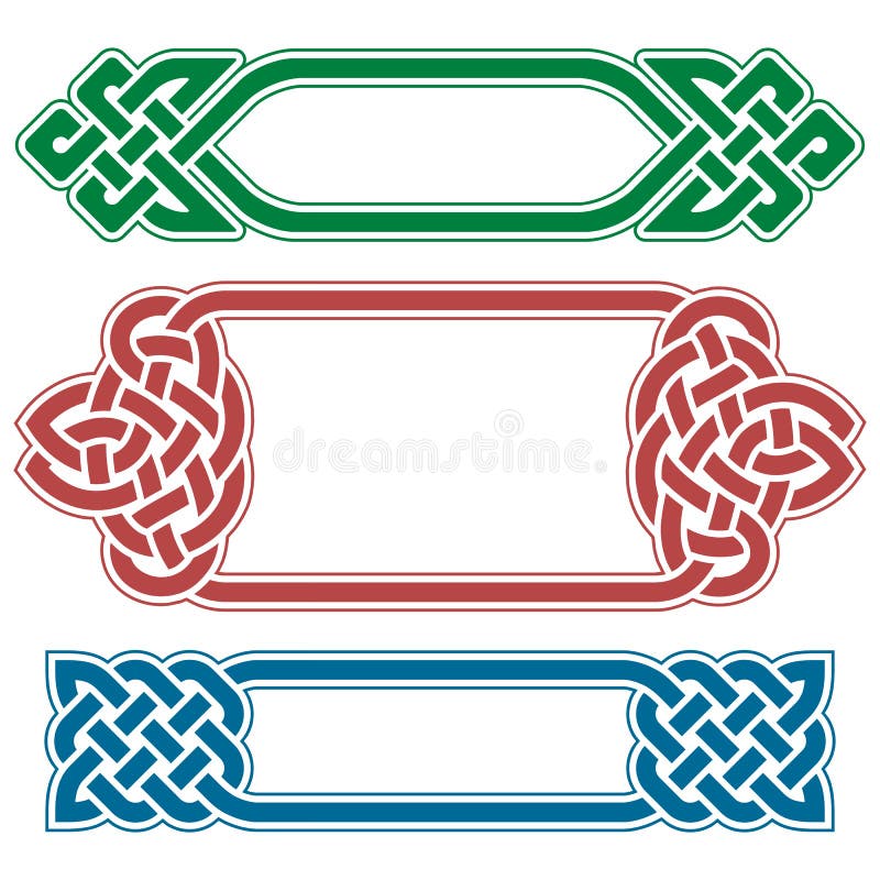 Vector celtic frame set stock vector. Illustration of irish - 75252300