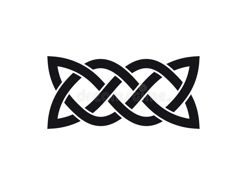 Celtic Logo of Outline Art Border Stock Vector - Illustration of ...