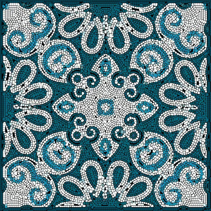 Vector Ceramic Patterned Mosaic Smalt Majolica Stock Vector ...