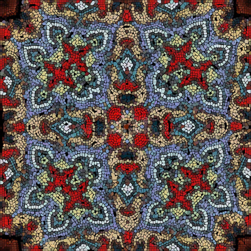 Vector Ceramic Patterned Mosaic Smalt Majolica Stock Vector ...