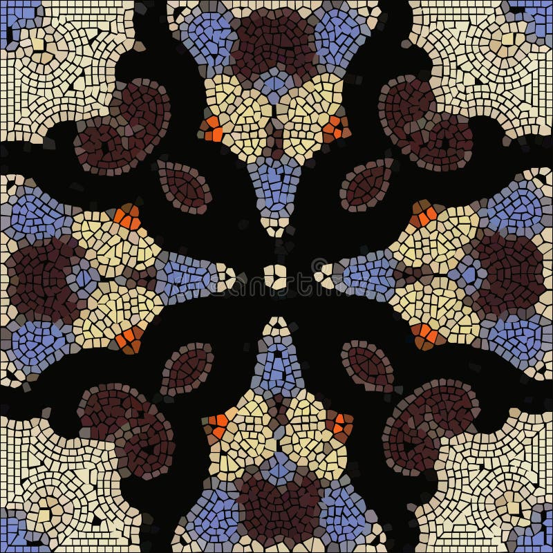 Vector Ceramic Patterned Mosaic Smalt Majolica Stock Vector ...