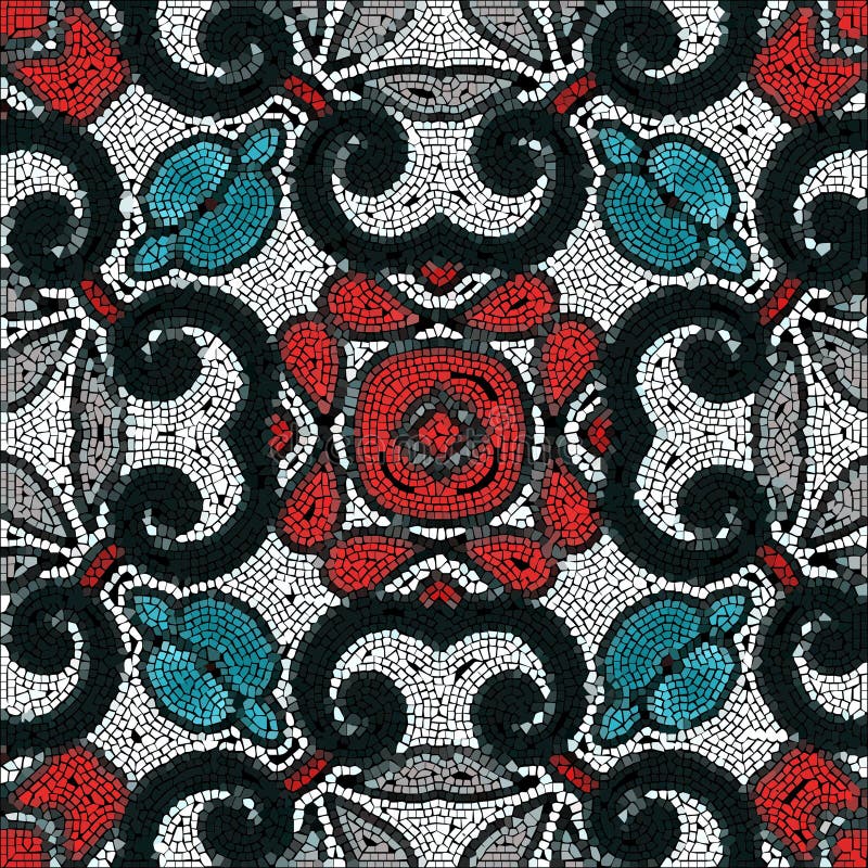 Vector Ceramic Patterned Mosaic Smalt Majolica Stock Vector ...