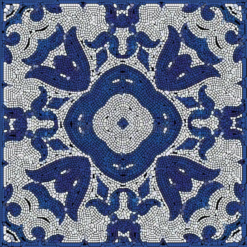 Vector Ceramic Patterned Mosaic Smalt Majolica Stock Vector ...