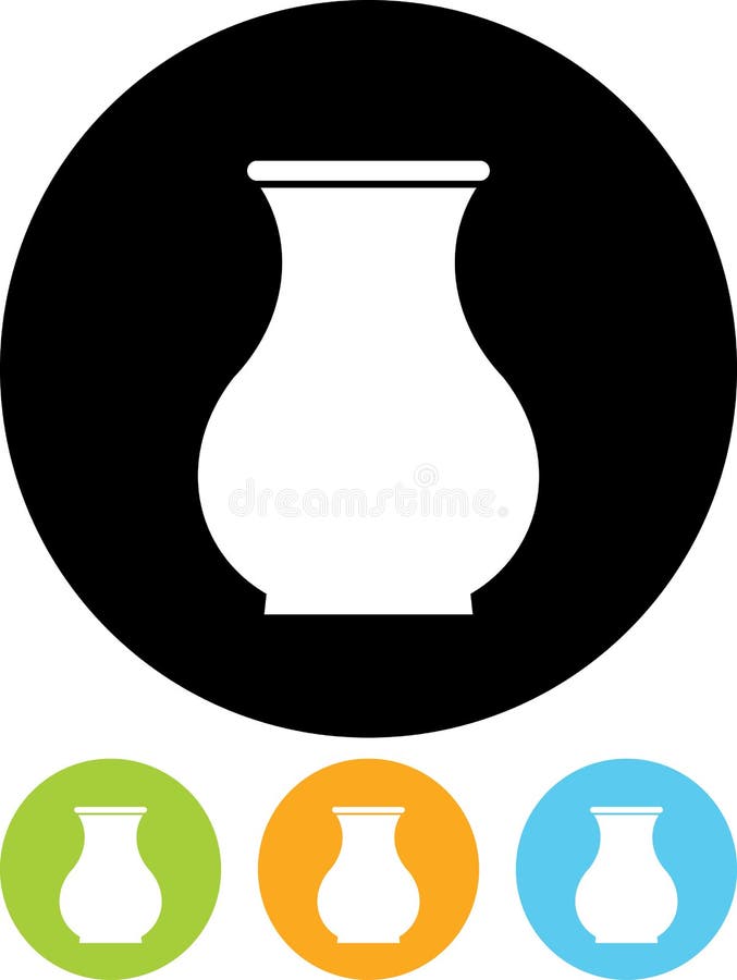 Vector Ceramic Pot Illustration Isolated on White Stock Vector ...