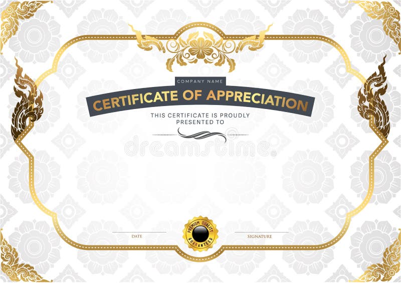 Vector Certificate Template. Stock Vector - Illustration of decorative ...