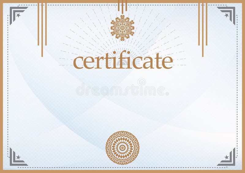 Vector Certificate Template. Stock Vector - Illustration of decorative ...