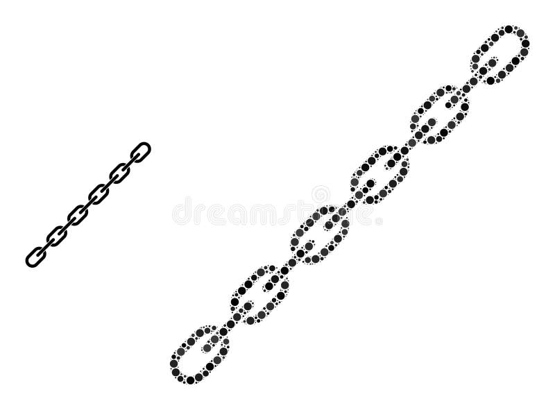 Vector Chain Composition of Small Circles Stock Vector - Illustration ...