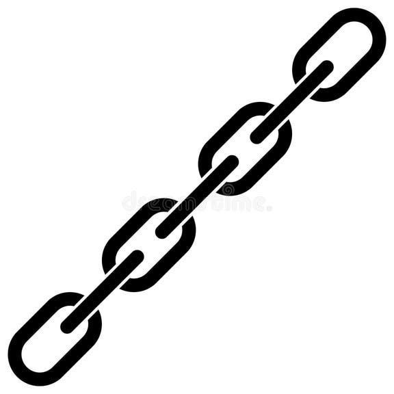 Vector Chain Flat Icon Illustration Stock Vector - Illustration of ...