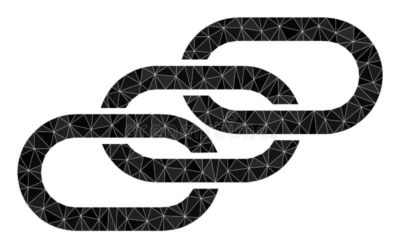 Vector Chain Links Triangle Filled Icon Stock Vector - Illustration of ...