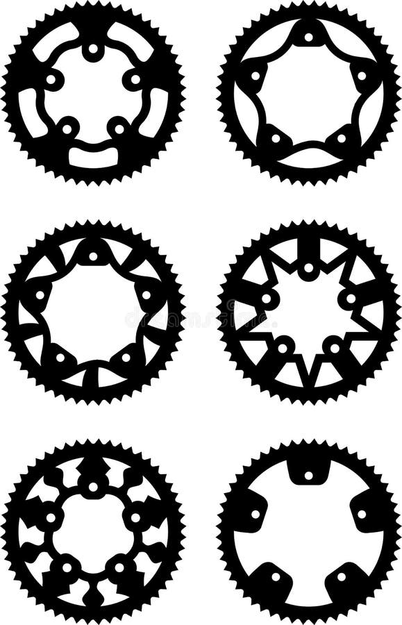 Bike chainring stock vector. Illustration of gearing - 45358567