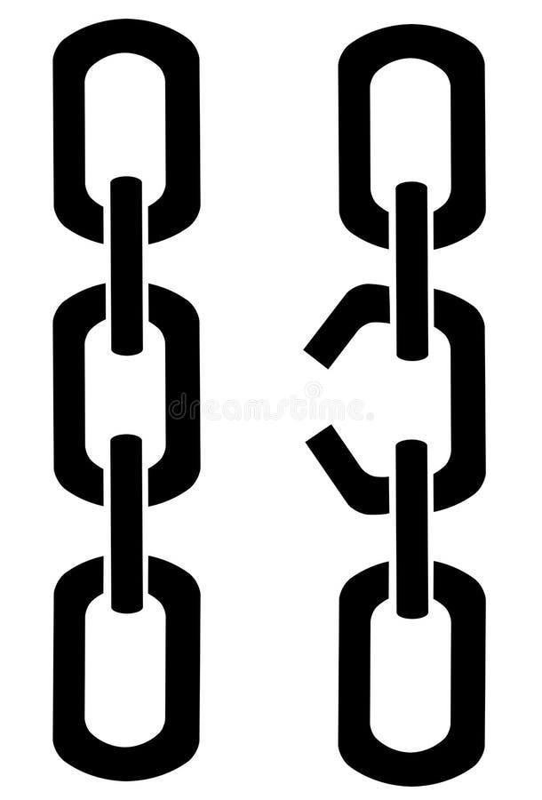 Vector Chains Set Isolated on White Background. Stock Vector ...