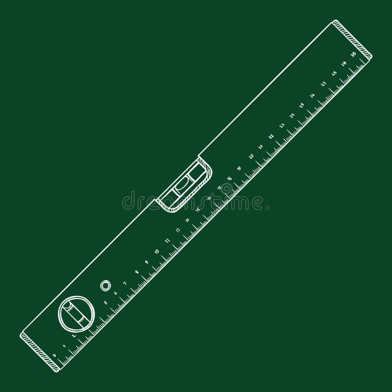 Vector Chalk Building Level Stock Vector - Illustration of equipment ...