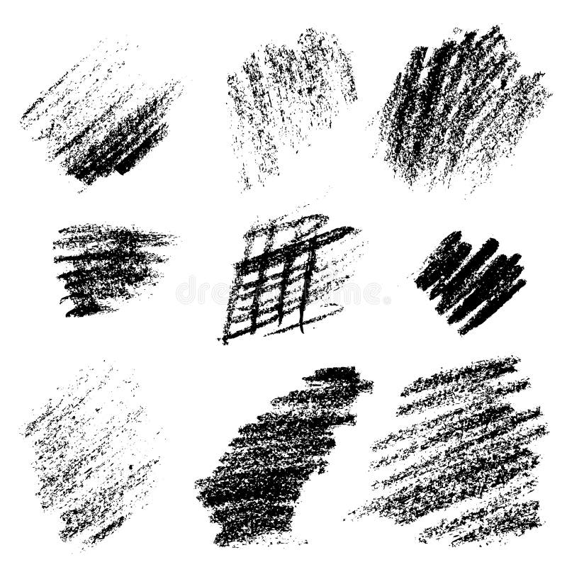 Vector Chalk Charcoal Realistic Texture Stock Vector - Illustration of ...