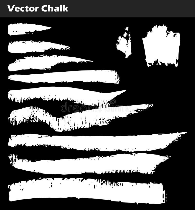 Vector Chalk Lines and Strokes Stock Vector - Illustration of grain ...
