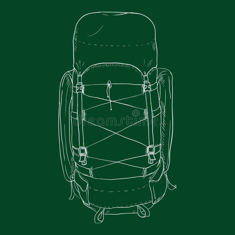 Military Hiking Backpack Outline Vector Stock Illustrations – 367 ...