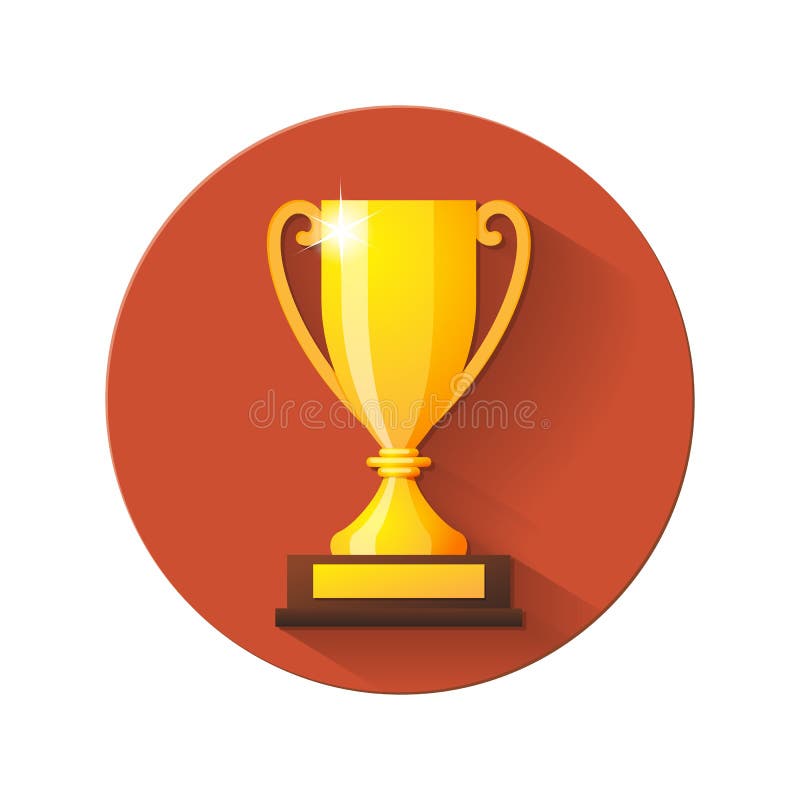 Trophy Cup, Award, Vector Icon in Flat Style Stock Vector ...