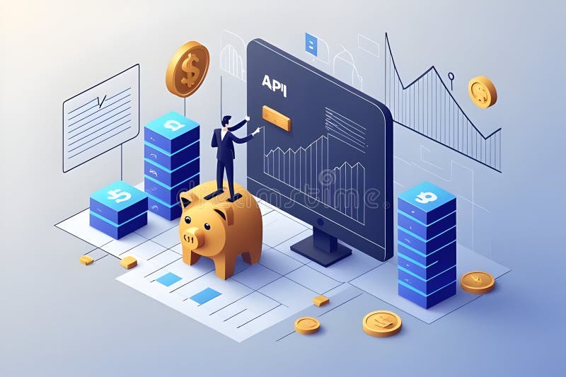 Banking Api Concept Illustration Stock Illustration - Illustration of ...