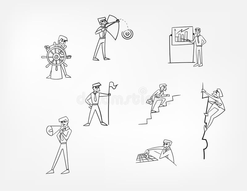 Vector Character Man Illustration Concept Set Clip Art Stock ...