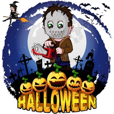 Vector Character Serial Killer with Mask Stock Vector - Illustration of ...