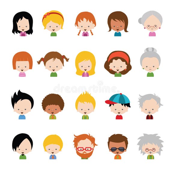 Vector Character Set stock vector. Illustration of cartoon - 53661030