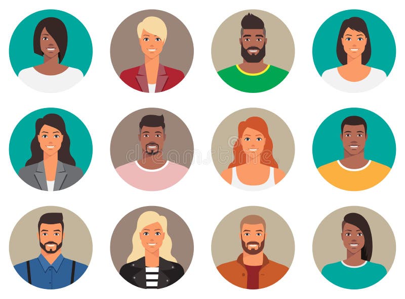 Vector characters design stock vector. Illustration of hairstyle ...