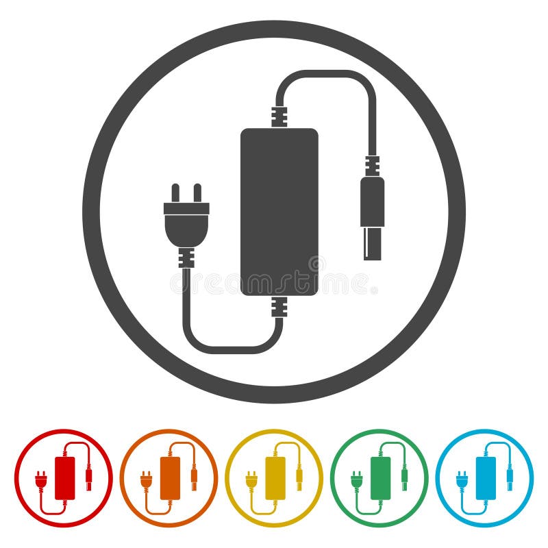 Vector Charger icons set stock vector. Illustration of minus - 161946394