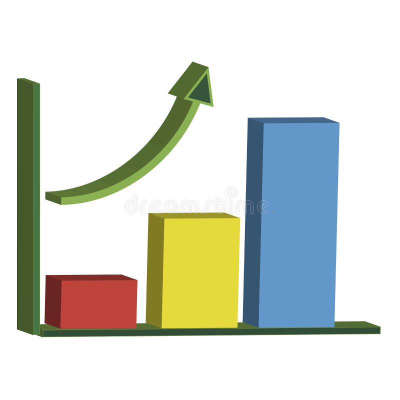 Vector chart. 3d graph stock vector. Illustration of infographic - 89717242
