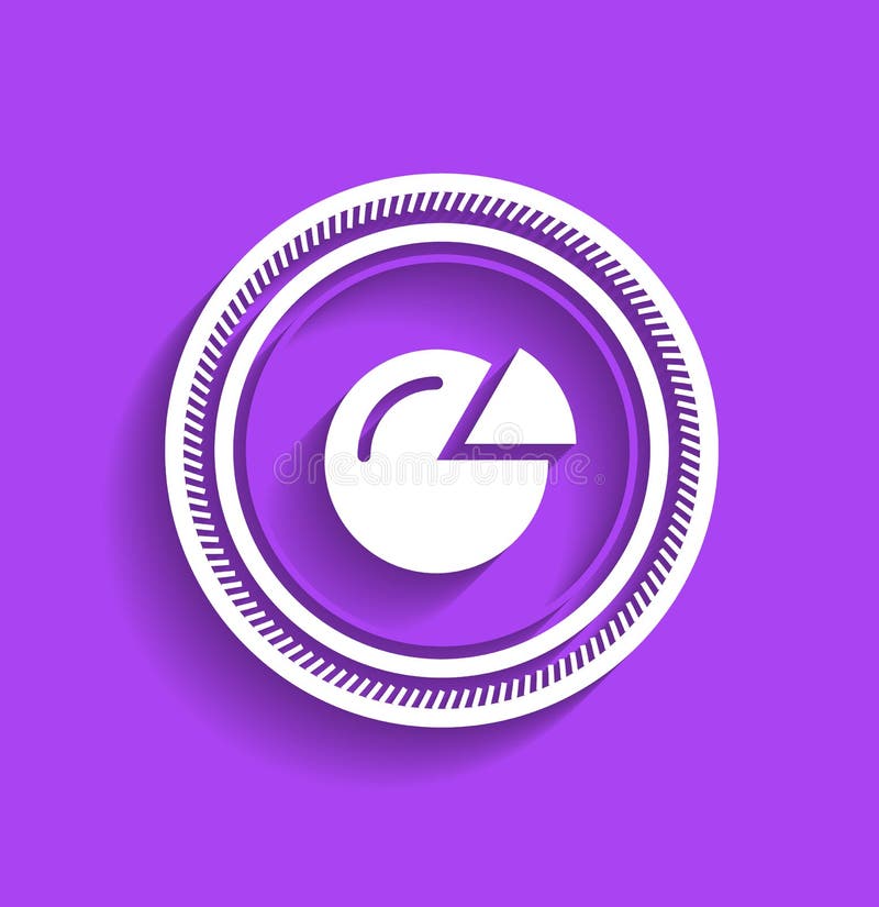 Vector Chart Icon Stamp Modern Flat Design Stock Vector - Illustration ...