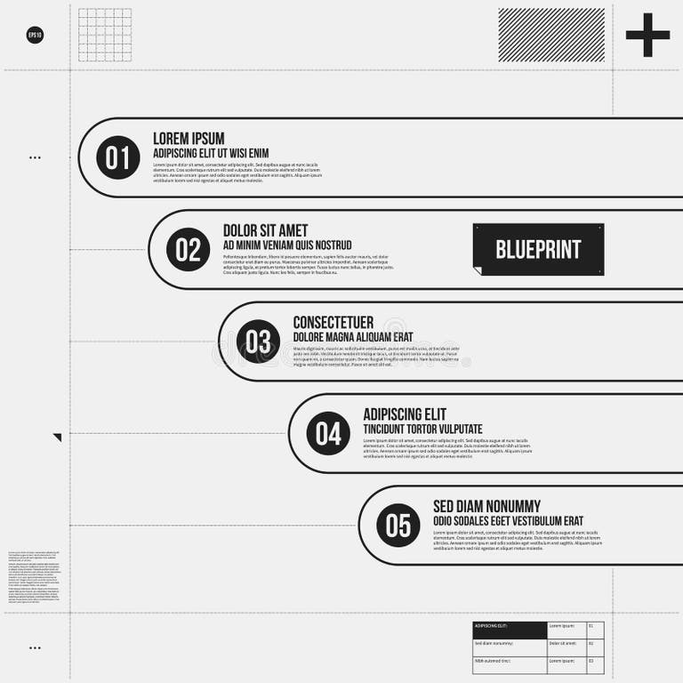 Vector Chart Template in Draft Style Stock Vector - Illustration of ...