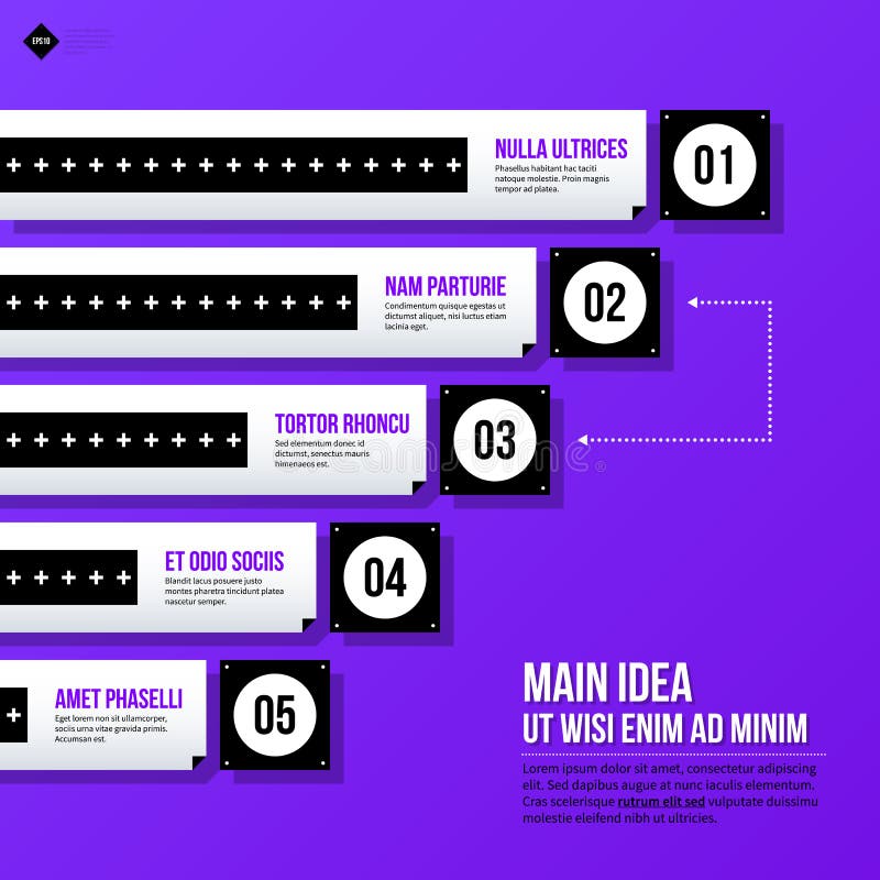 Vector Chart Template with Horizontal Elements. Stock Vector ...