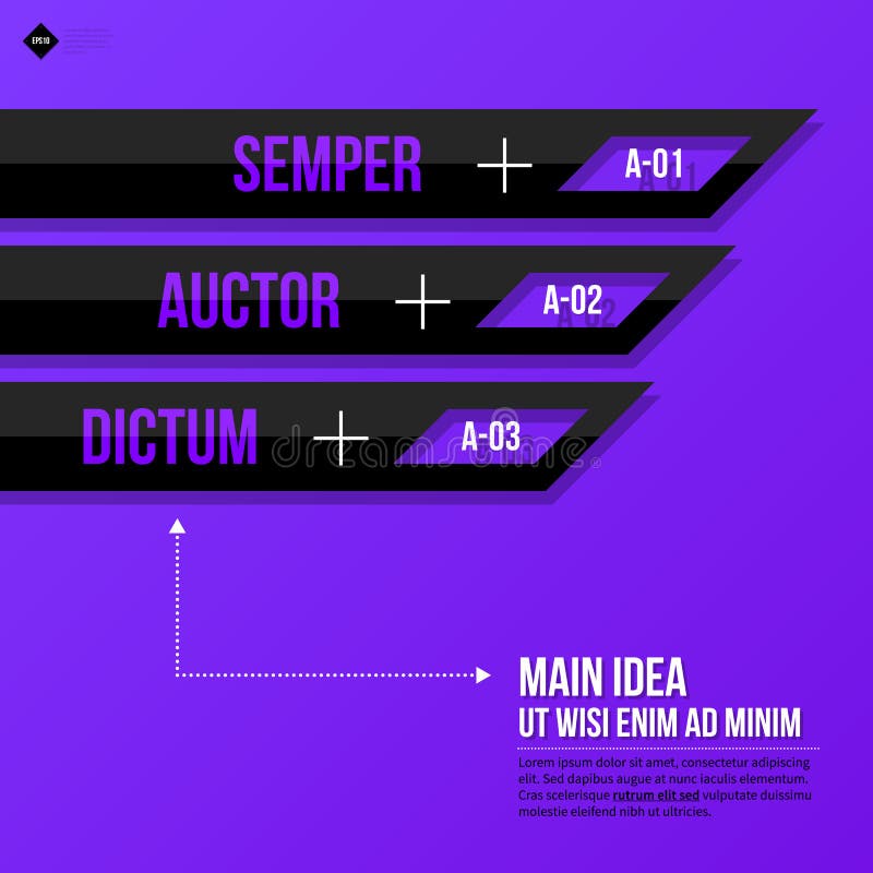 Vector Chart Template with Horizontal Elements. Stock Vector ...