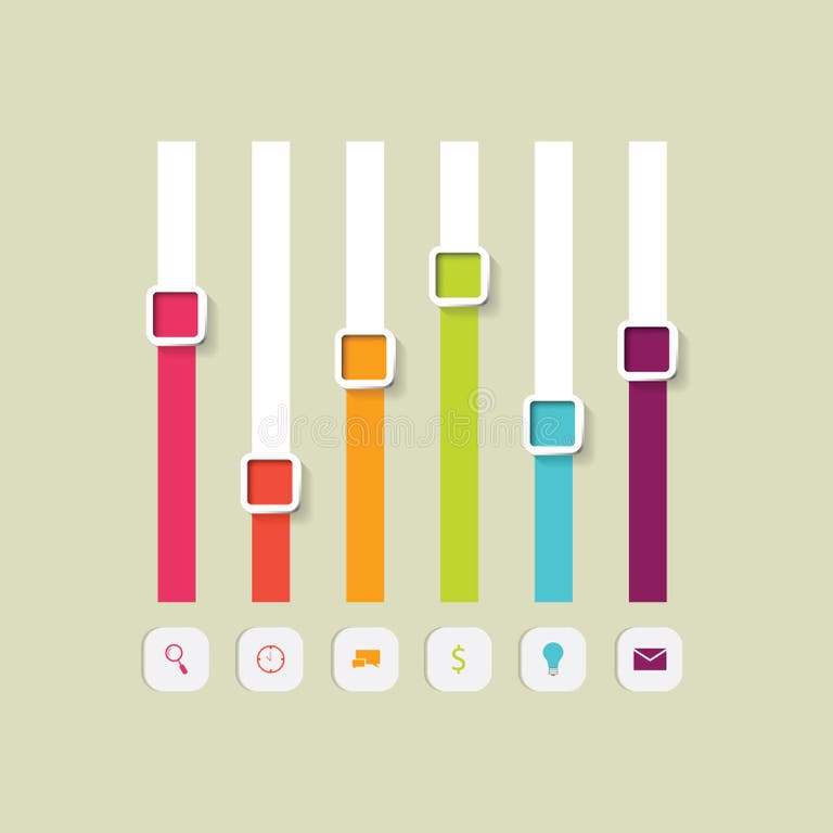 Vector Chart Template in Modern Style Stock Vector - Illustration of ...