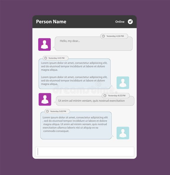 Vector Chat Frames Message Boxes for Your Text. Stock Vector ...