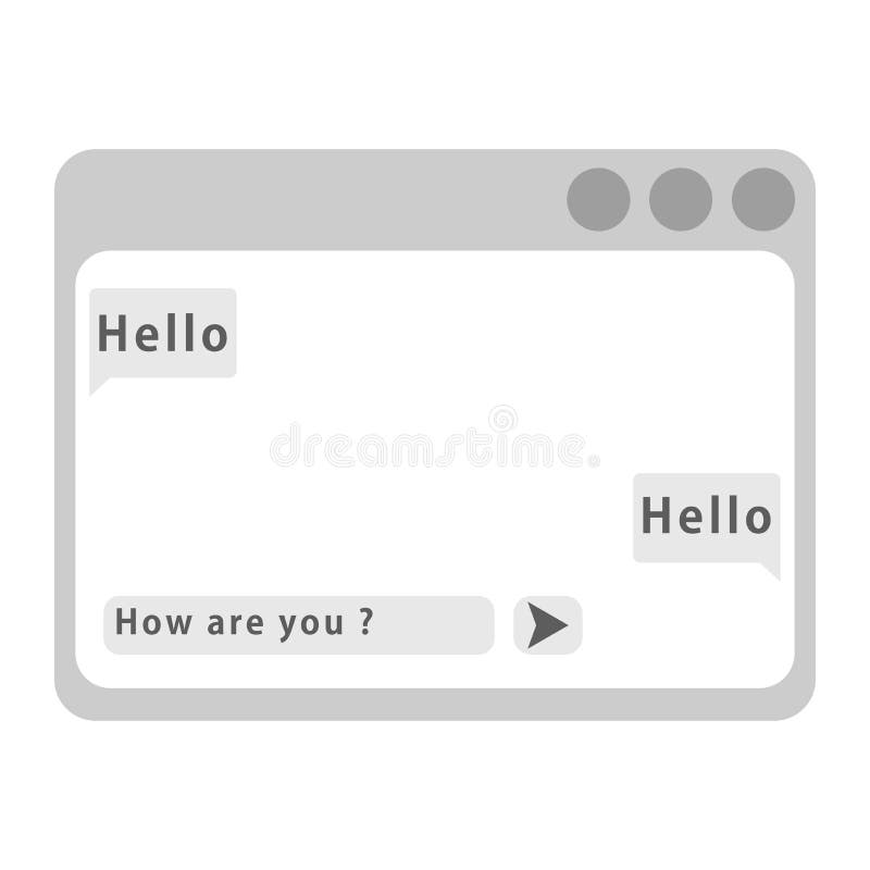 Vector Chat Frames. Web Window Stock Illustration - Illustration of ...