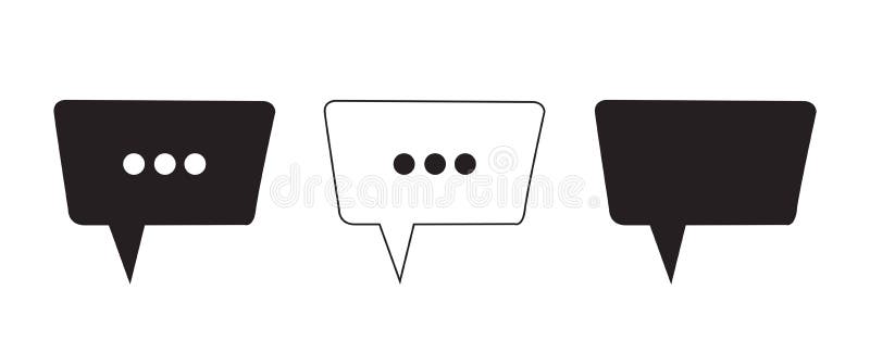 Vector Chat Icon Collection Flat Design.Texting Symbol. Vector. Stock ...