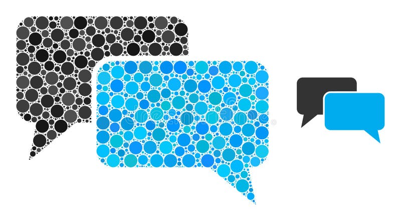 Vector Chat Messages Mosaic of Small Circles Stock Vector ...