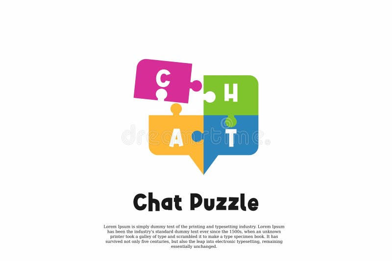 Vector Chat Puzzle Logo Template Stock Vector - Illustration of ...