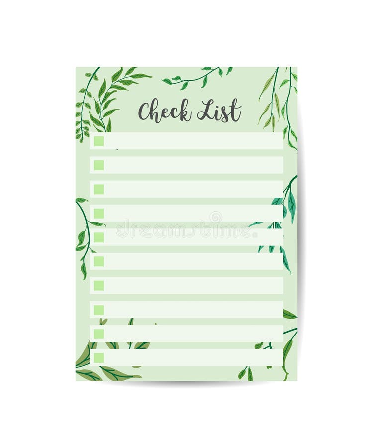 Check List Printable Template Vector with Cute Fruit Summer ...