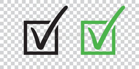 Vector Check Mark with Box Icon Set Stock Illustration - Illustration ...