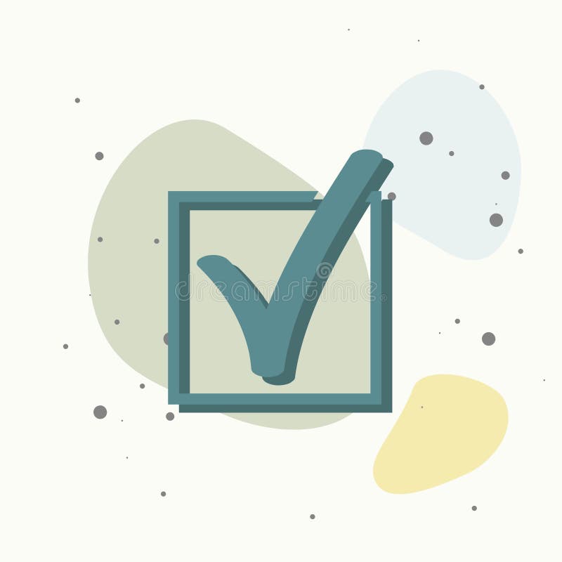 Vector Check Mark Icon on Multicolored Background Stock Vector ...