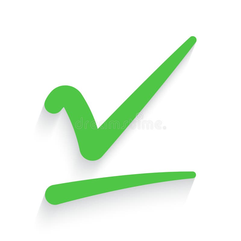 Vector Check Mark Icon. Check Symbol Stock Illustration - Illustration ...