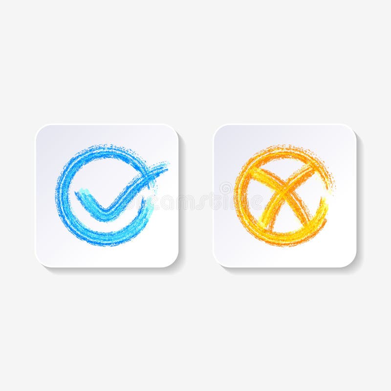 Vector check mark buttons stock vector. Illustration of check - 112605988