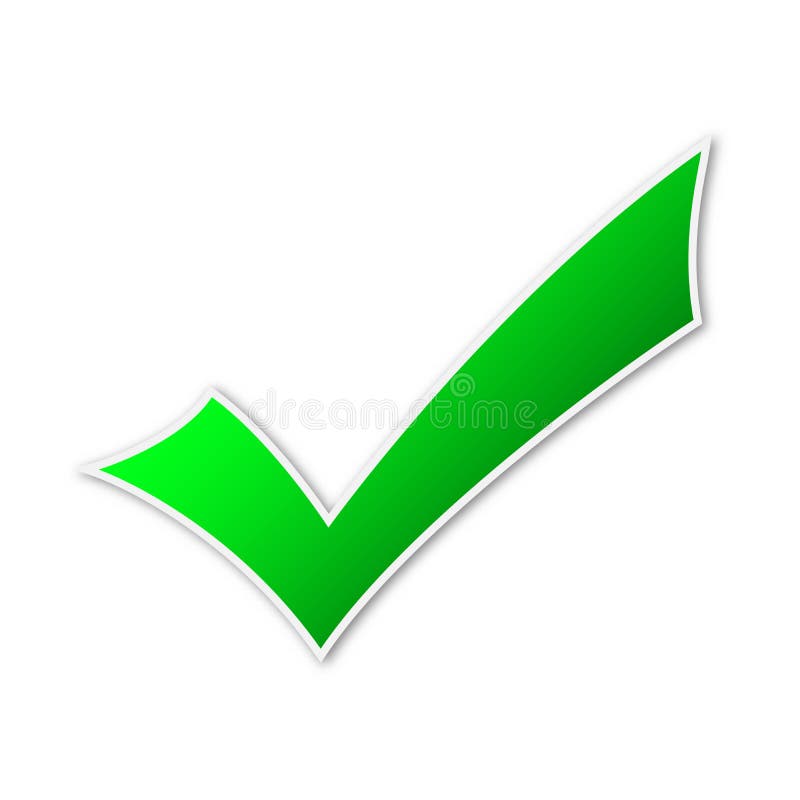 Vector Check mark isolated stock illustration. Illustration of flat ...
