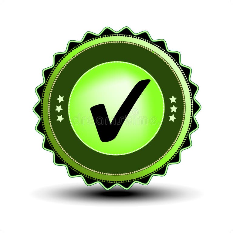 Vector Check mark label stock vector. Illustration of element - 21017057