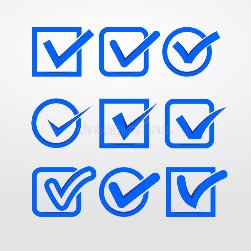 Vector check marks stock vector. Illustration of consent - 51163621