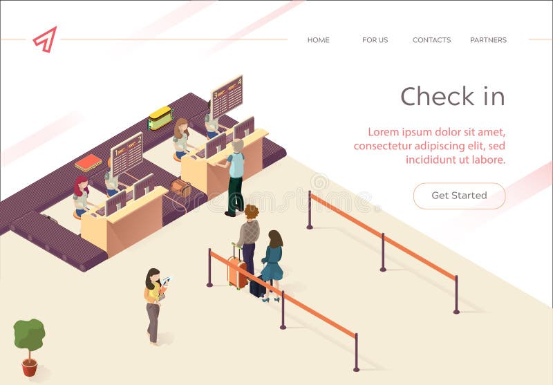 Vector Check in Verification Passanger Documents. Stock Vector ...