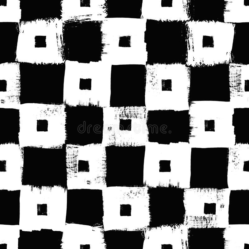 Vector Checkered Pattern. Brush Background Stock Illustration ...