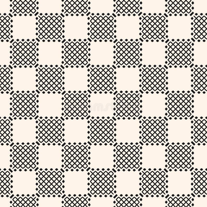 Vector Checkered Seamless Pattern with Diagonal Lines, Squares, Grid ...